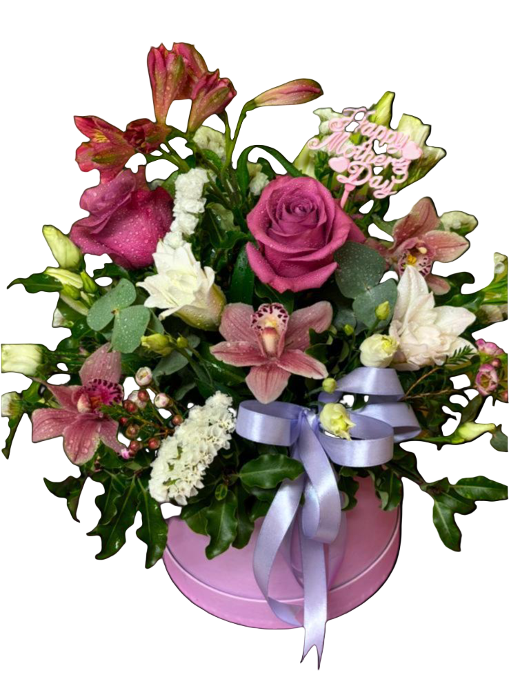 Mother’s Day Hat Box Arrangement – Florabunda Designs Florist